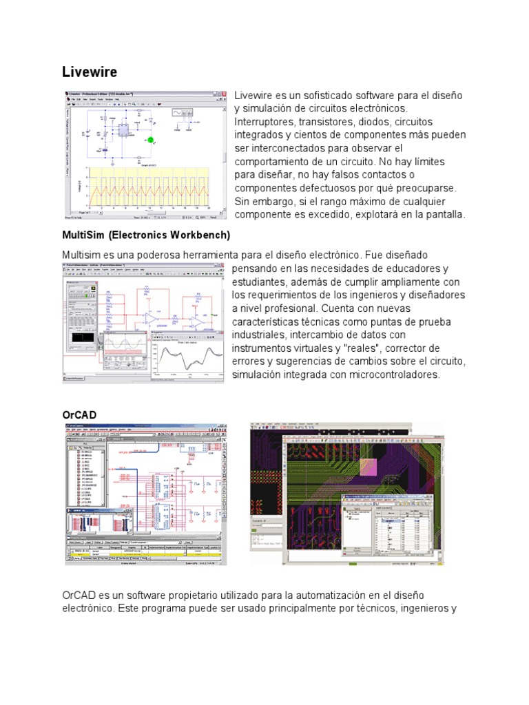 Software de Simulación de Circuitos Livewire | PDF | Placa de circuito ...