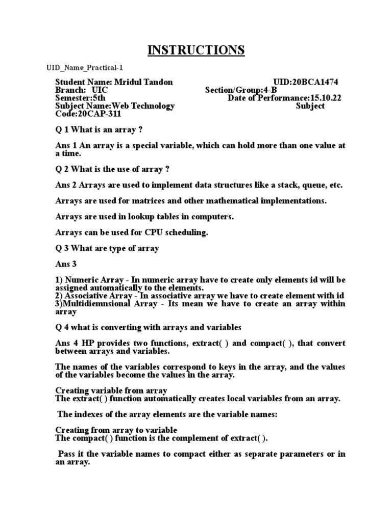 Workesheet Assignment 21 Pdf Array Data Structure Matrix Mathematics 