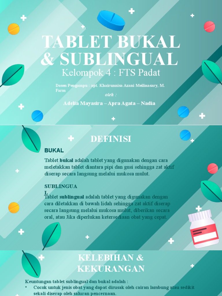 Tablet Bukal & Sublingual | PDF