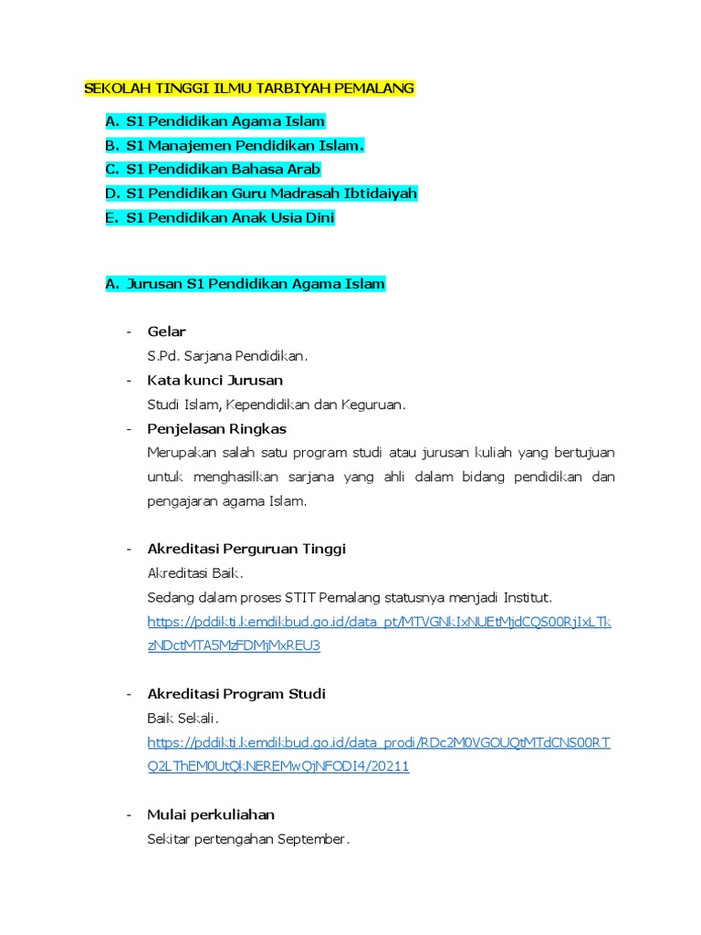 S1 STIT Pemalang-1 | PDF | Pengelolaan Keuangan & Uang