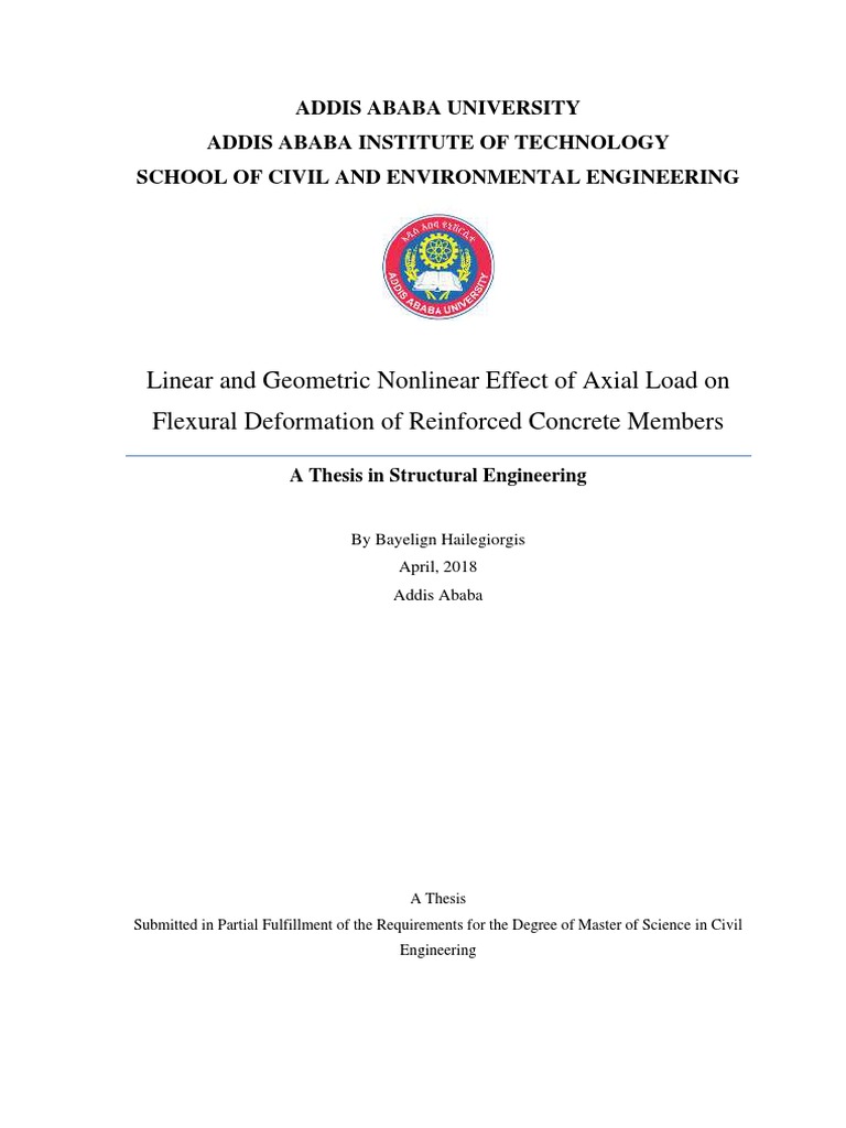 Analysis of the Linear and Geometric Nonlinear Effects of Axial Load on ...
