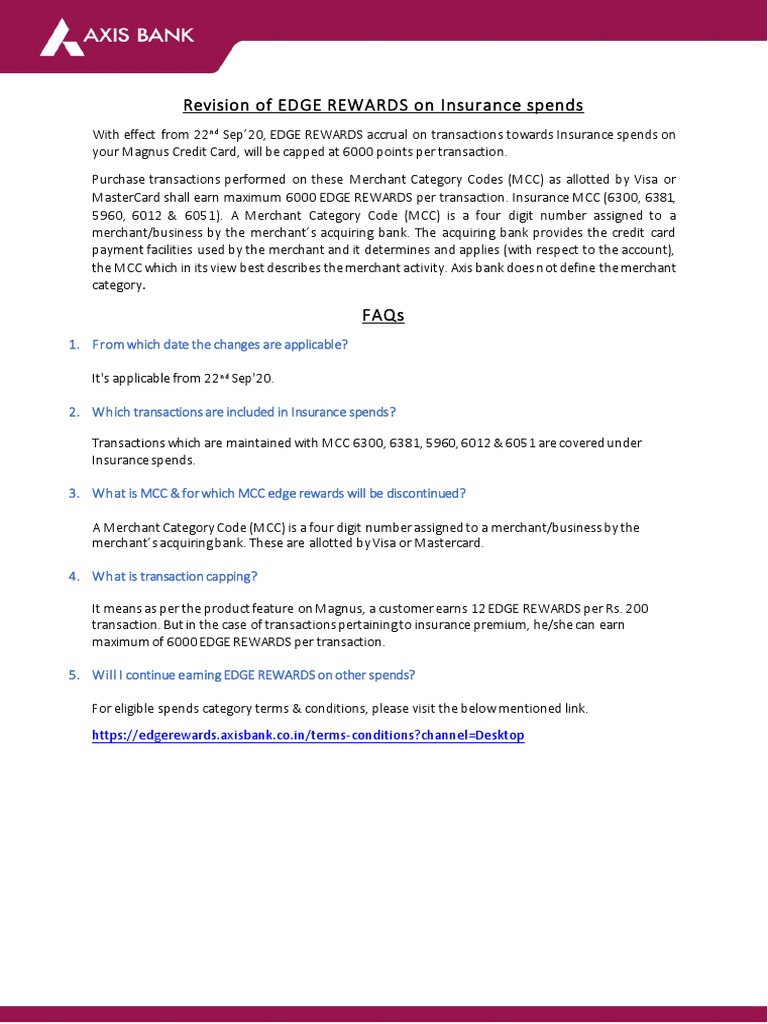 Faq - Revision of Edge Reward On Insurance Spends Using Magnus Credit ...