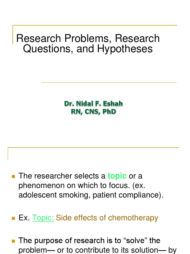 5-Research Problem | PDF | Self-Improvement