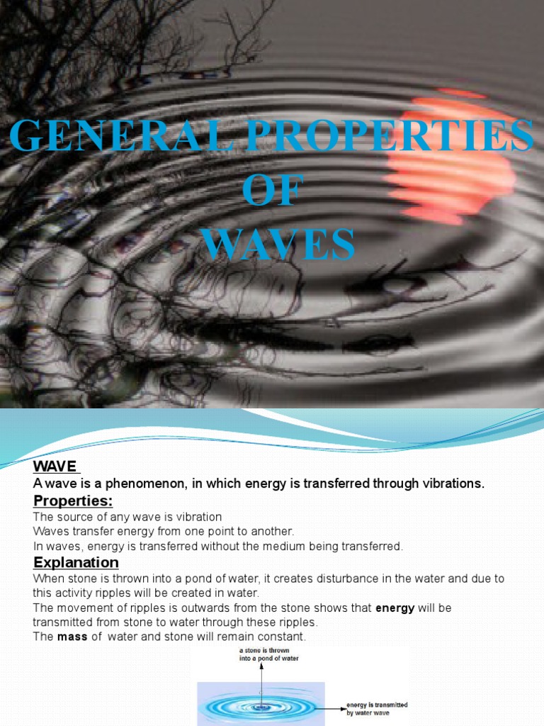 General Wave Properties PPT Notes Olevel Physics | PDF | Waves | Refraction