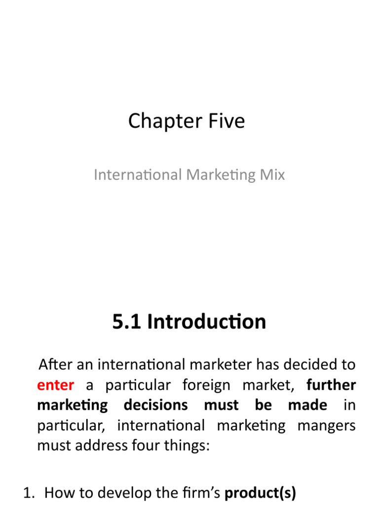 International Marketing Mix Guide | PDF | Marketing | Survey Methodology