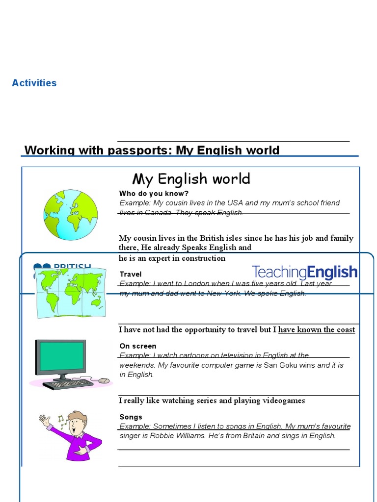 2 Working With Passports My English World YORLEN N | PDF | Language ...