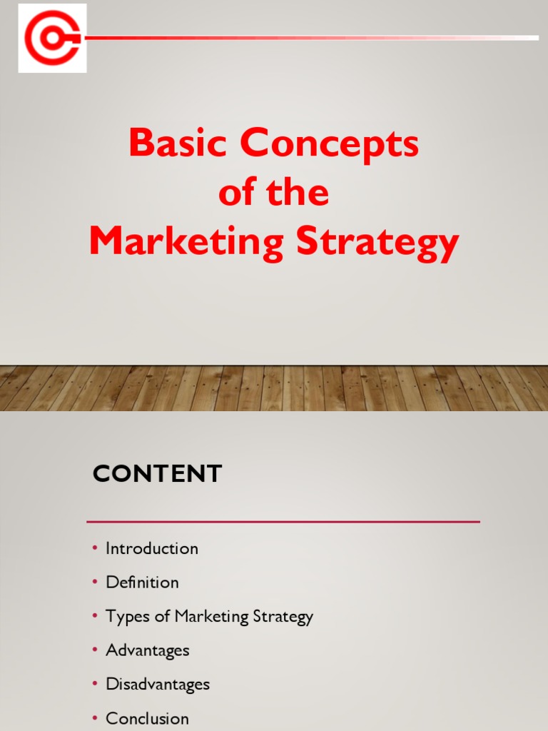 Basic Concepts of The Marketing Strategy | Download Free PDF ...