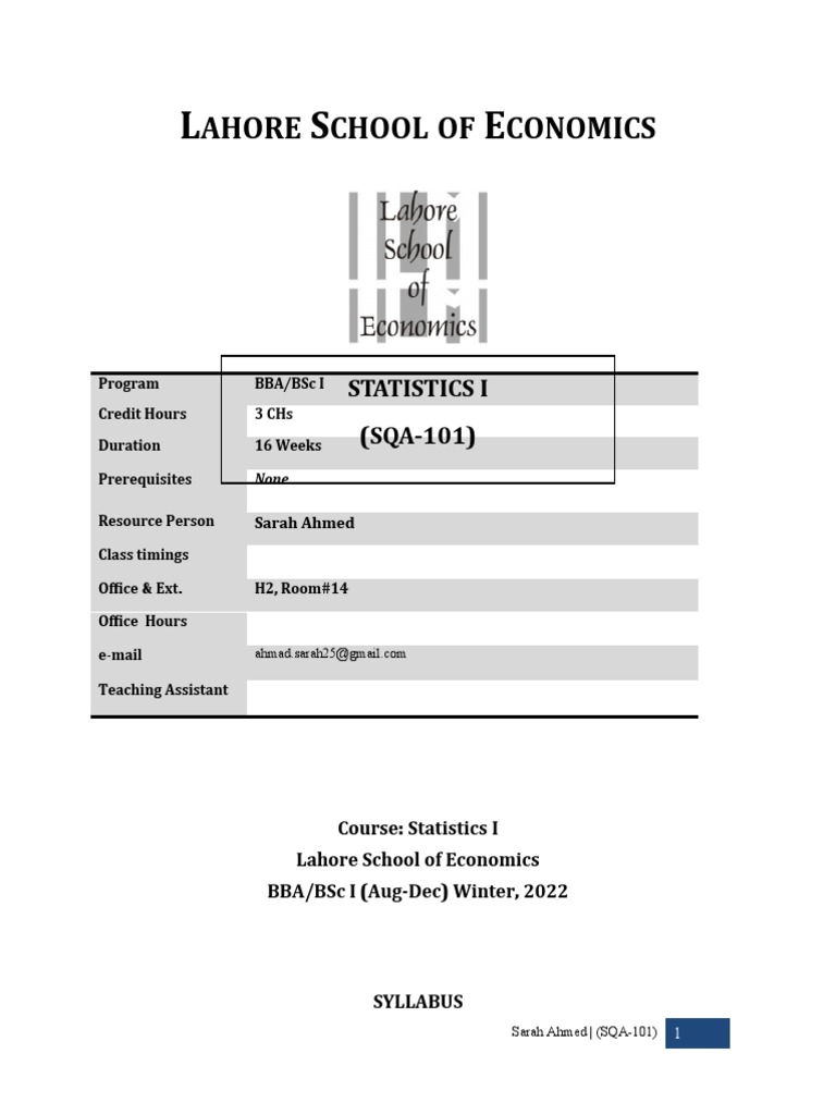 LSE Statistics I Course | PDF | Probability Distribution | Regression ...