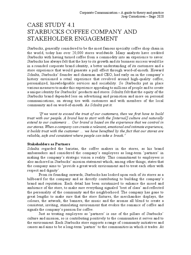 CASE STUDY Starbucks | PDF | Fair Trade | Starbucks