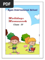 Class 5 Holidays Homework (2022-23) | PDF | Homework | Learning
