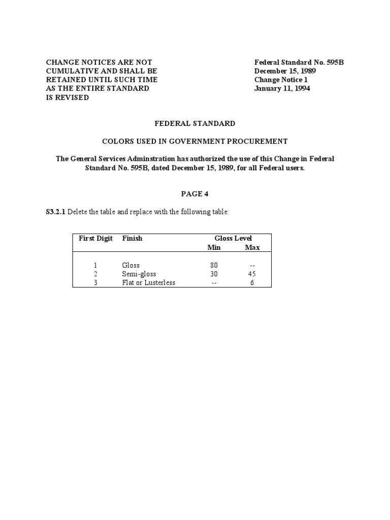 Mil Fed STD 595b Colors | PDF | Color | Yellow