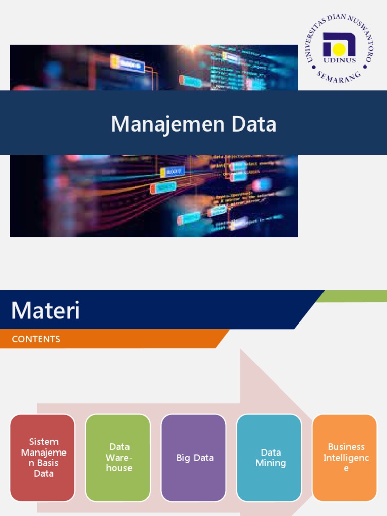 03 - Manajemen Data - MM | PDF | Databases | Data Warehouse