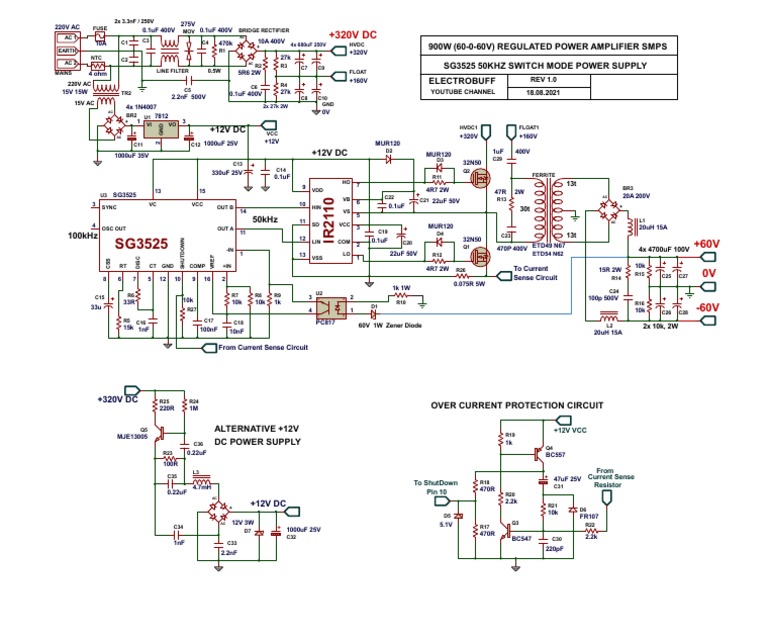 SG3525 50kHz SMPS Circuit Design | PDF | Manufactured Goods | Computer ...