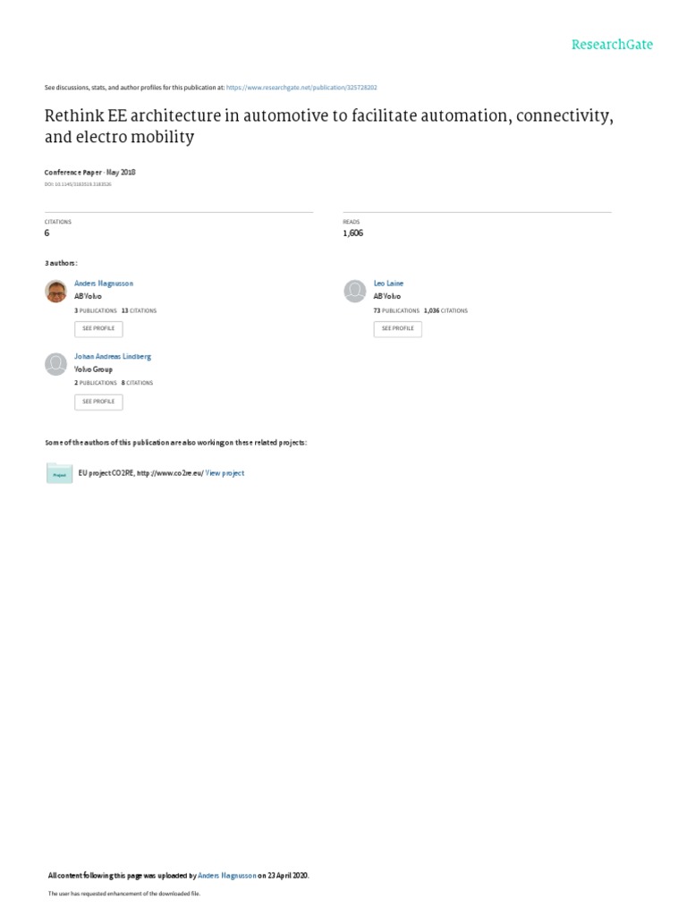ICSE2018 Rethink EE Architecture in Automotive To Facilitate Automation ...