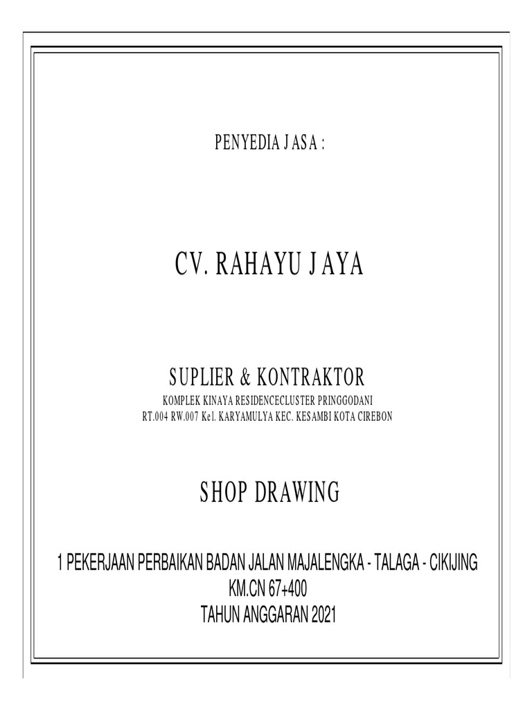 CV Rahayu Raya | PDF