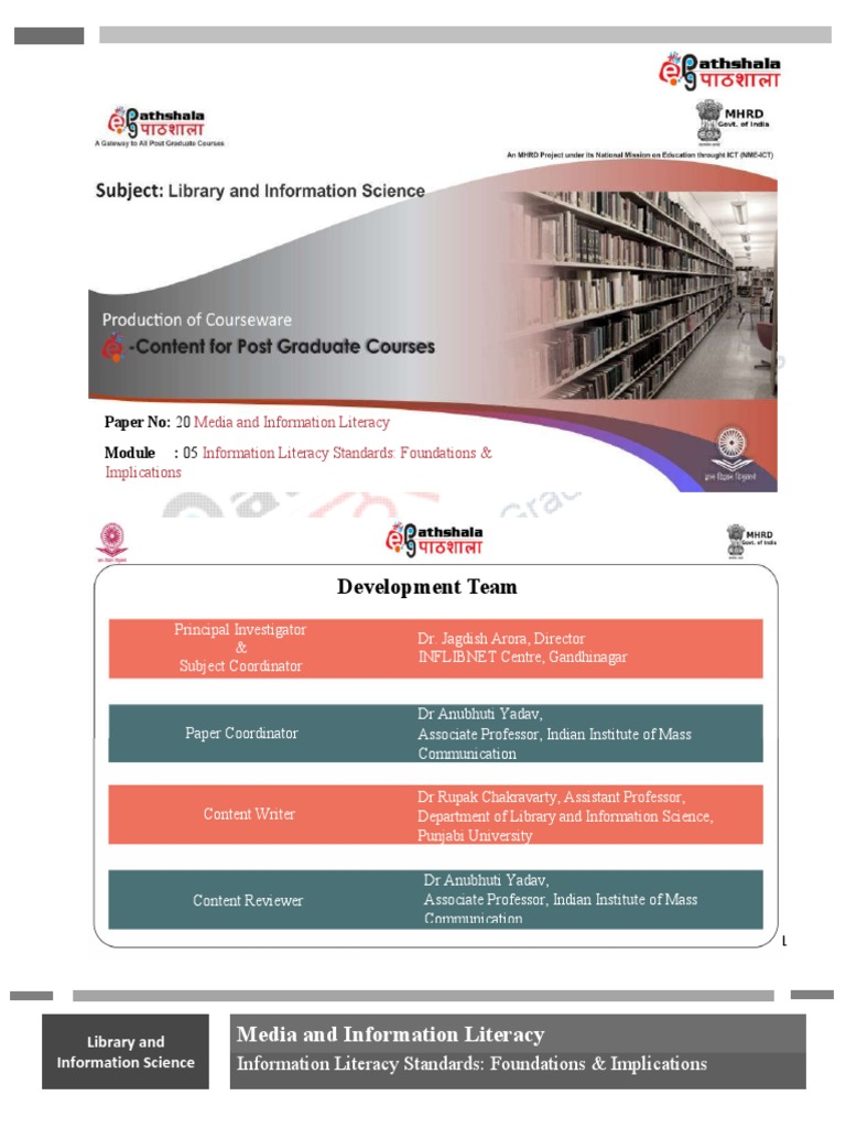 Media and Information Literacy | PDF | Information Literacy | Libraries