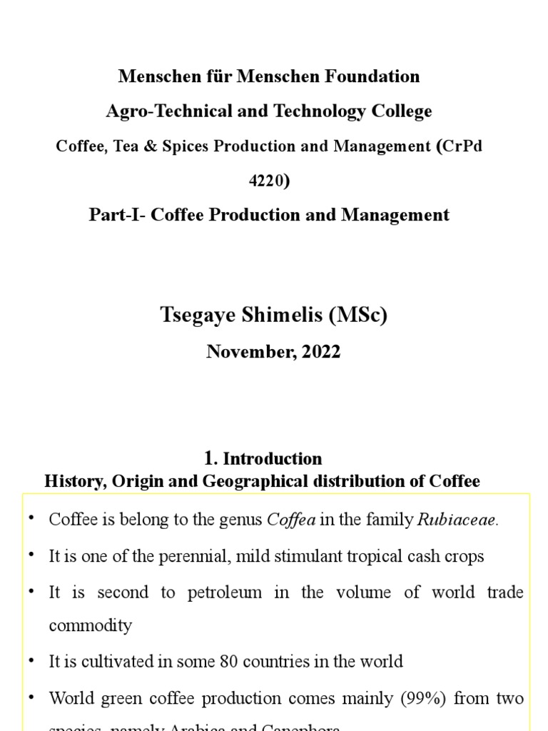Coffee Production | PDF | Caffeine | Mulch
