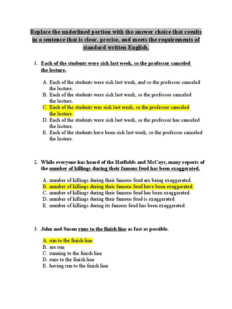 Sva - Practice Answer Key | PDF