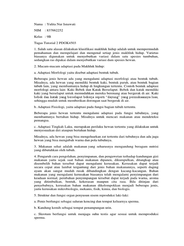 TT2 IPA Yulita Nur Isnawati | PDF