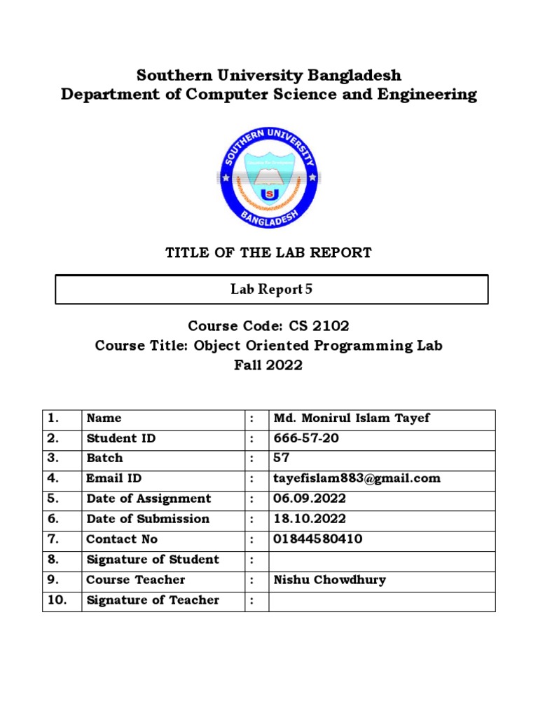 Lab5 Oop | PDF