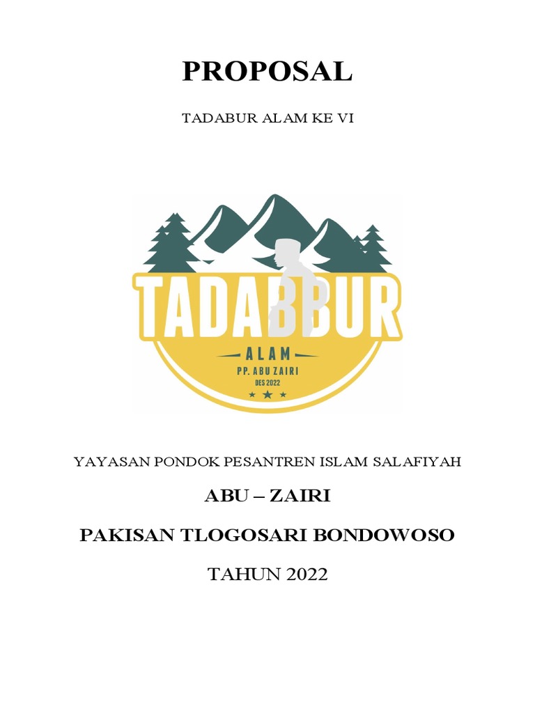 Proposal Tadabur Alam Ke Vi | PDF