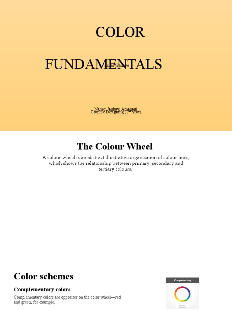 Color Fundamentals (Sem-1) | PDF | Color | Hue