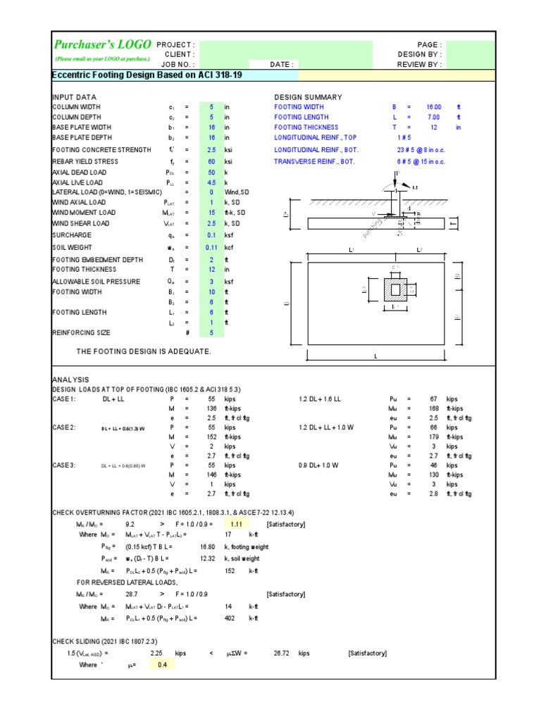 Eccentric Footing | PDF | Civil Engineering | Building Technology