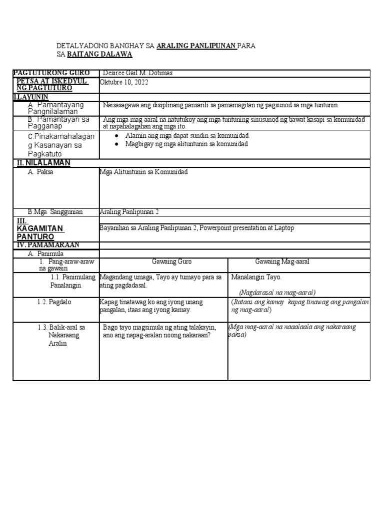 AP in Revising Lesson Plan | PDF