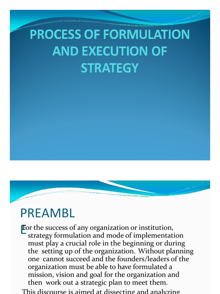 Strategic Formulation & Implementation | PDF | Strategic Management | Goal