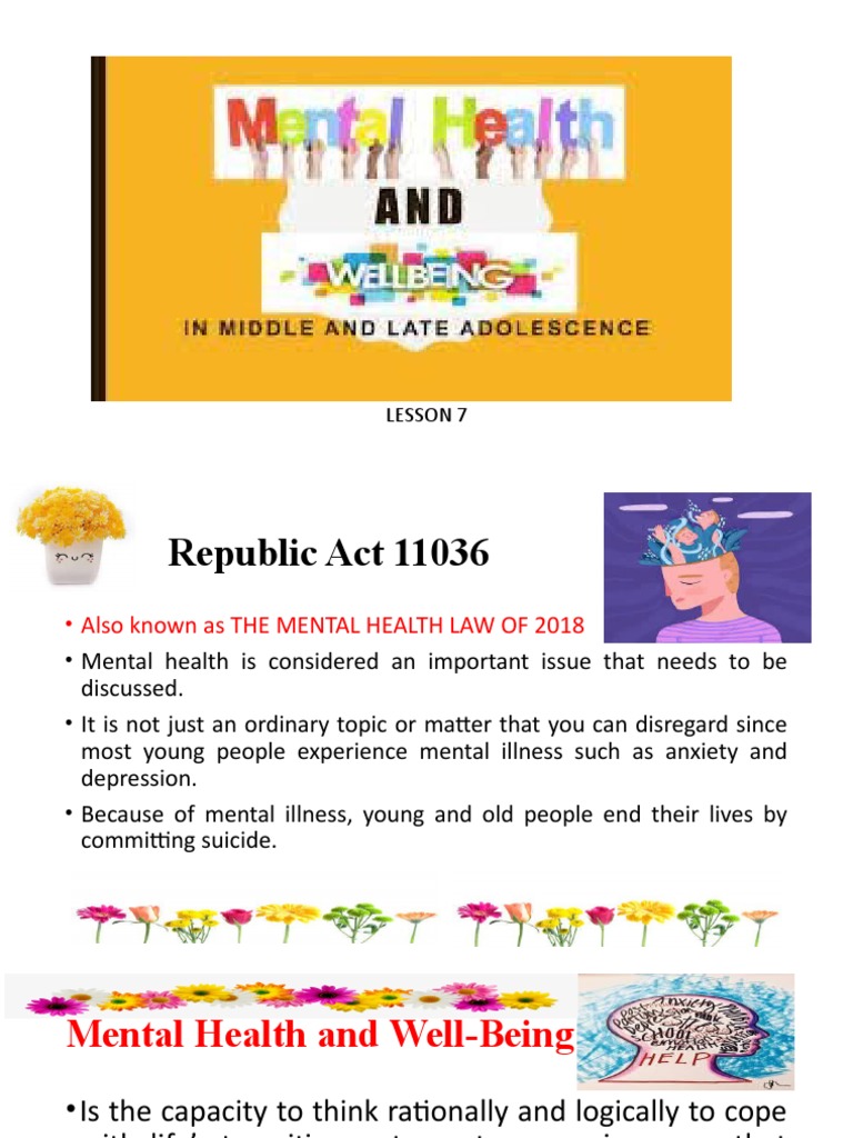 Powerpoint Perdev l7 | PDF | Self Esteem | Mental Disorder