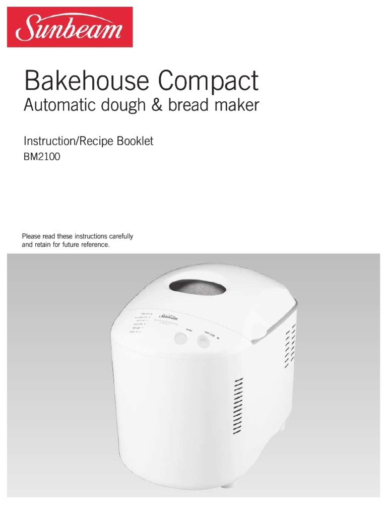 Sunbeam Beadmaker Instruction & Recipe Booklet | Download Free PDF | Breads | Flour