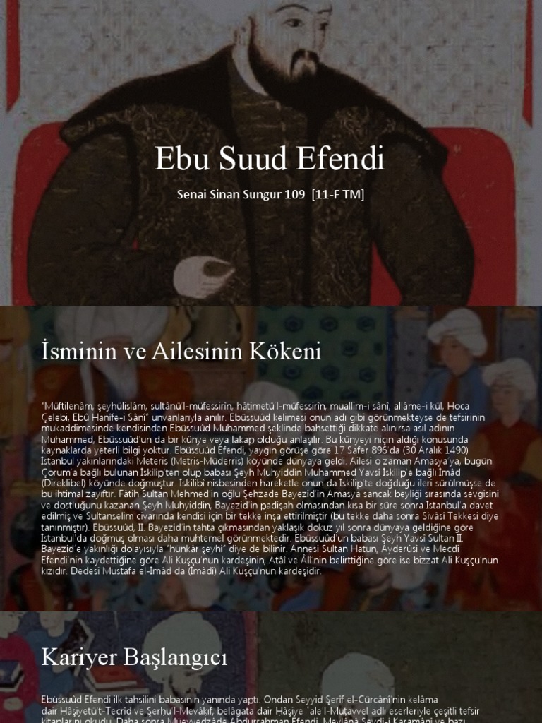 Ebu Suud Efendi - Senai Sinan Sungur | PDF