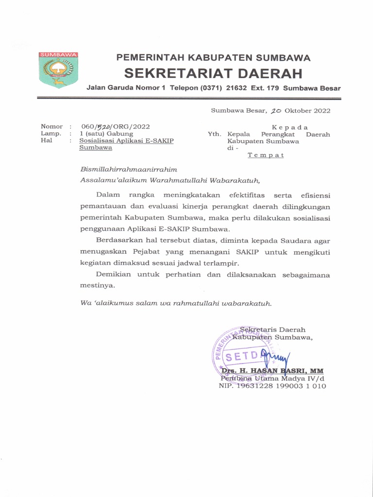 Surat Sosialisasi | PDF