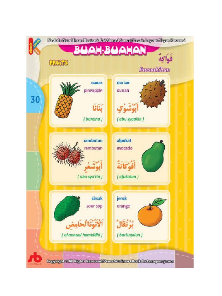 Buah-Buahan Bahasa Arab | PDF
