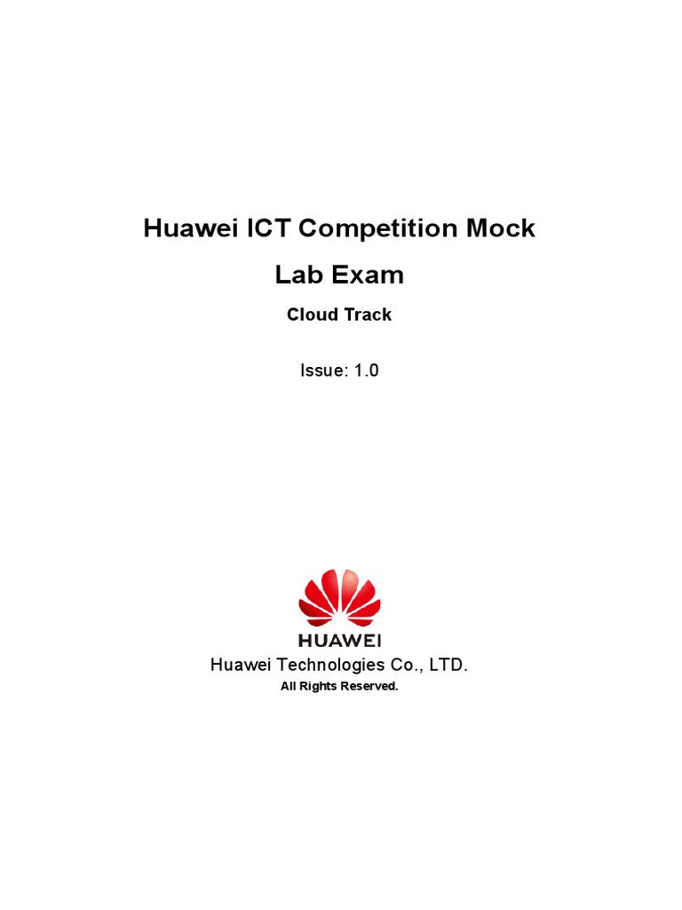 Huawei ICT Competition Lap 2019-2020 | PDF | Cloud Computing | Apache ...