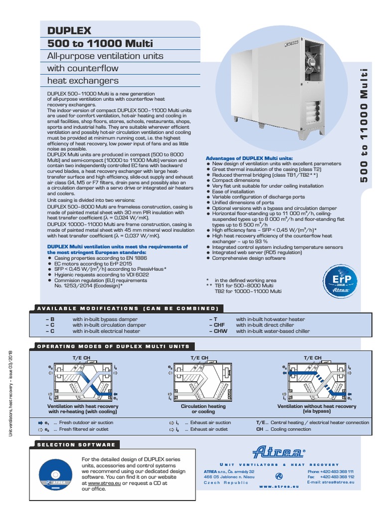 DUPLEX 500 - 11000 Multi EN - 2018 - 03 | PDF | Ventilation ...