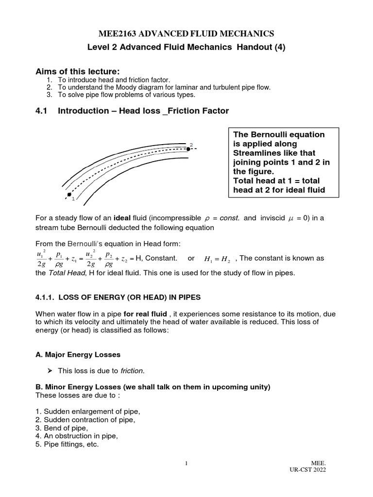Head Loss and Friction in Pipe Flow | PDF | Fluid Dynamics | Turbulence