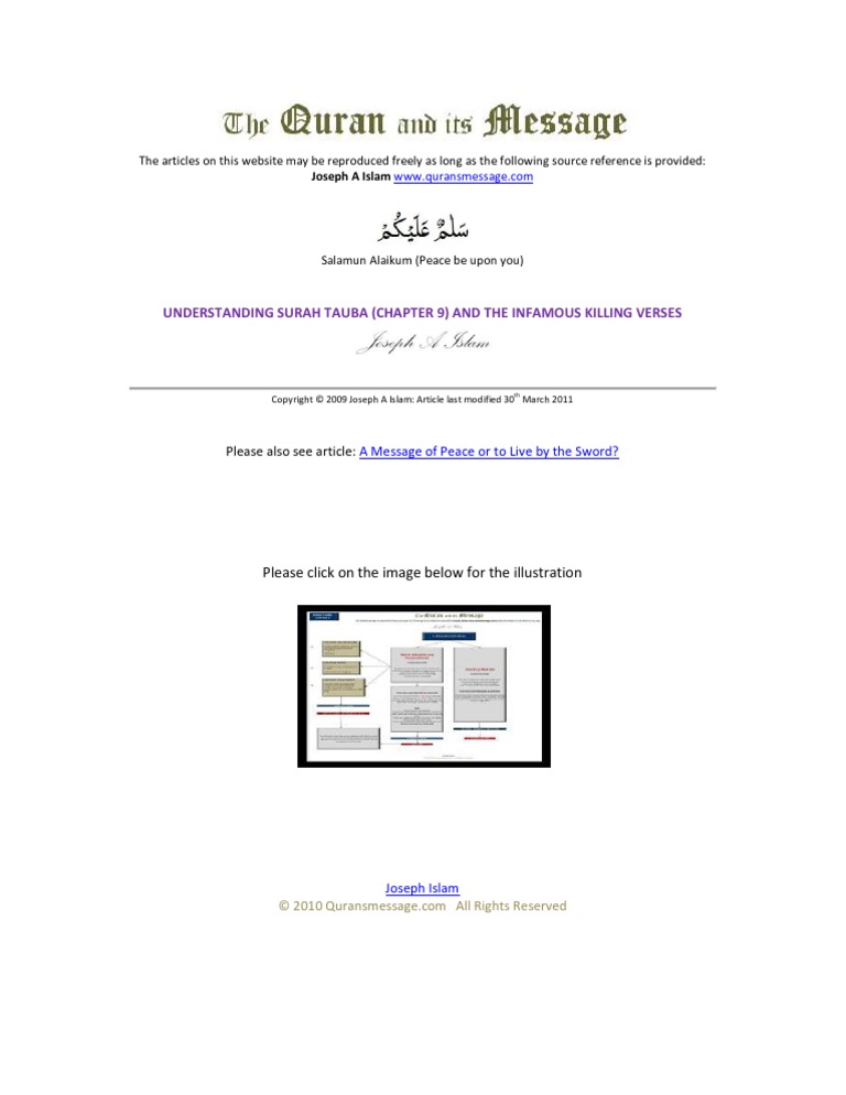 Understanding Surah Tauba (Chapter 9) and The Infamous Killing Verses | PDF