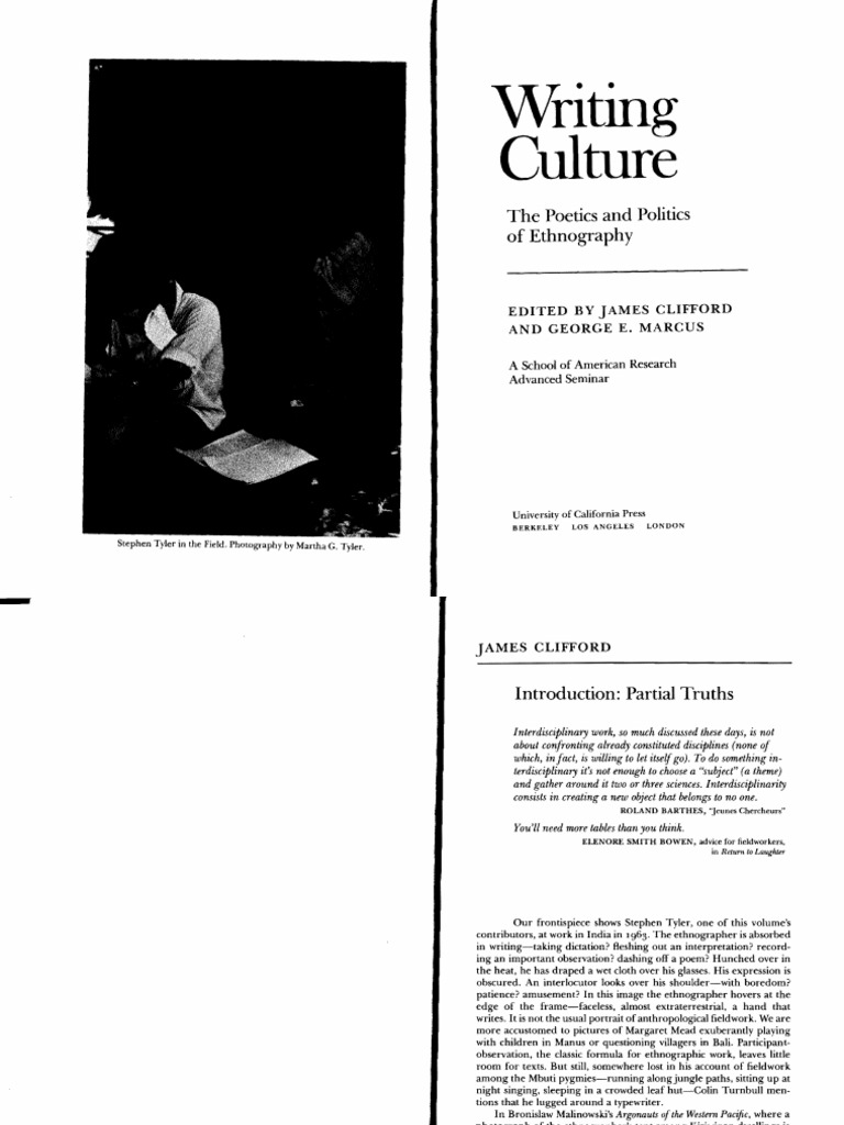 Clifford Writing Culture | PDF | Ethnography | Anthropology