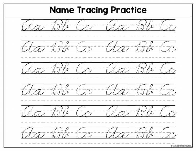 Name Tracing Practice | PDF
