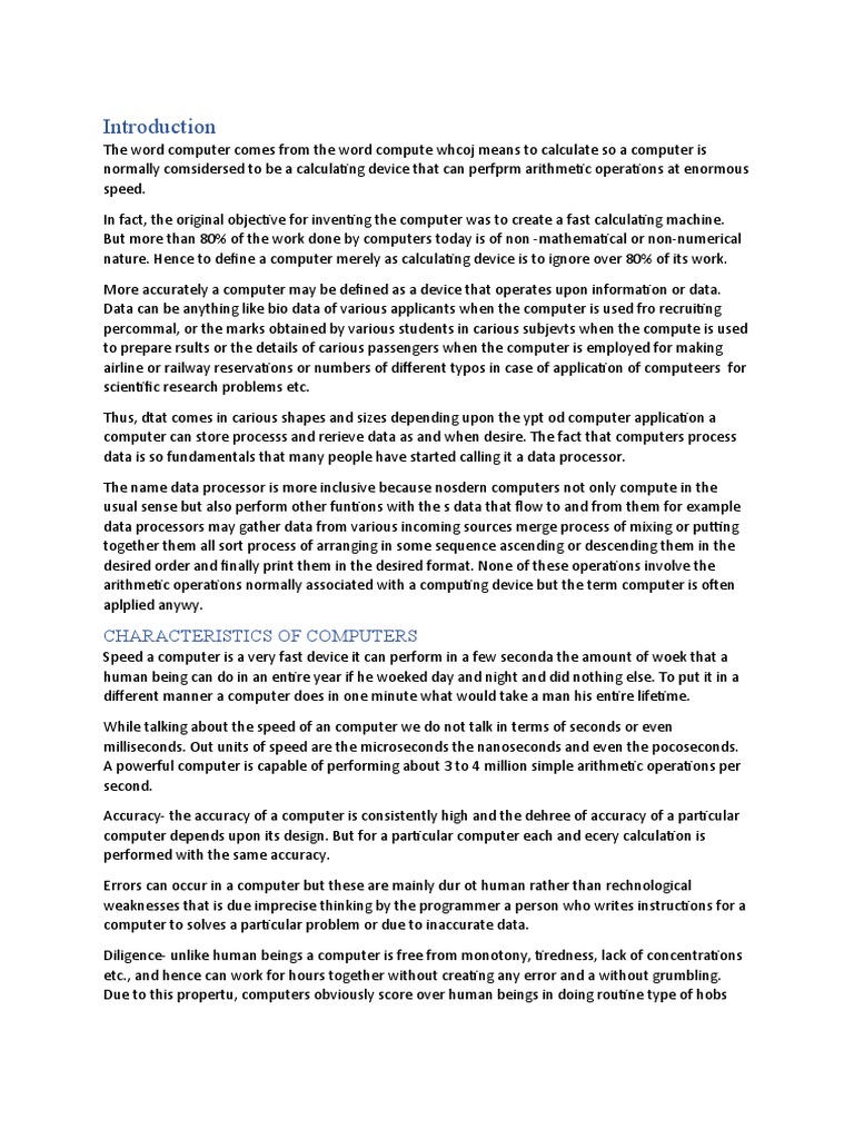 Fundamentals of Computers | PDF | Input/Output | Integrated Circuit