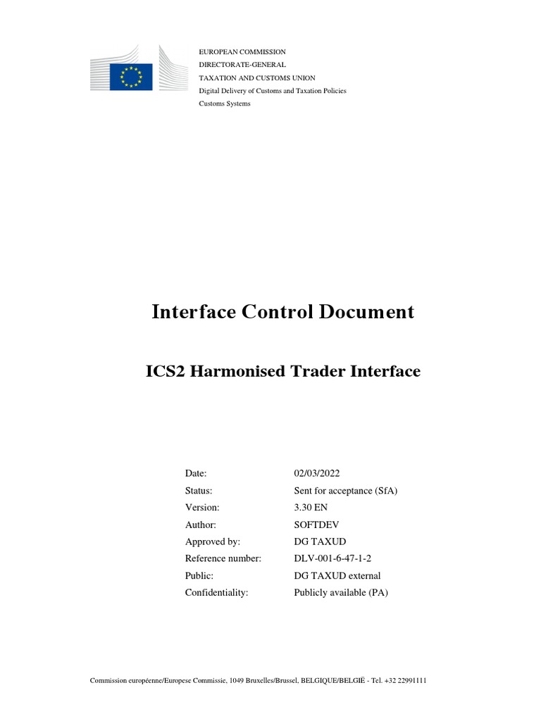 R302 ICS2 HTI Interface - Control - Document SfA v3.30 | PDF