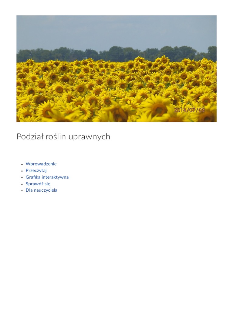 Podzial Roslin Uprawnych | PDF
