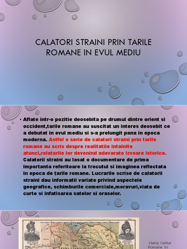 Calatori Straini Prin Tarile Romane in Evul Mediu | PDF