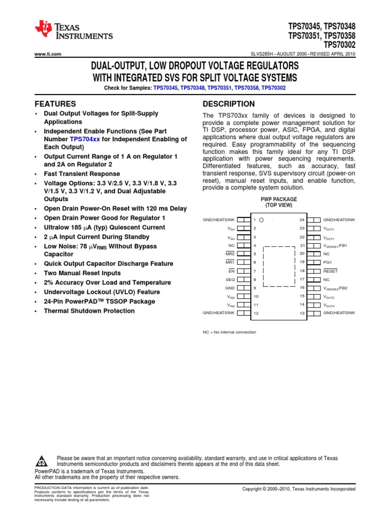 Tps 703 | PDF | Electrical Engineering | Electromagnetism
