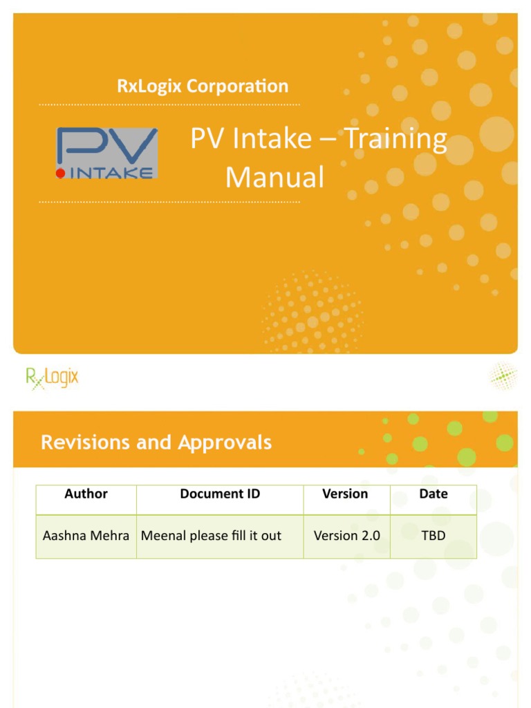 PV Intake - Training PPT 4.5 - Updated | PDF | Icon (Computing) | Privacy