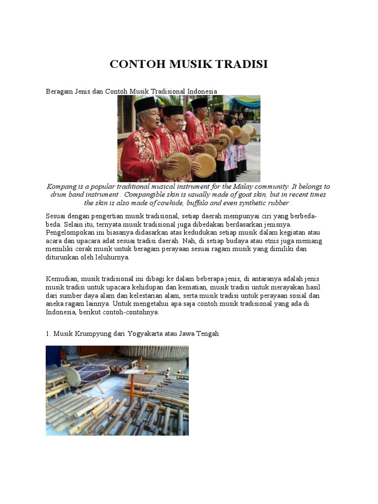 Contoh Musik Tradisi | PDF