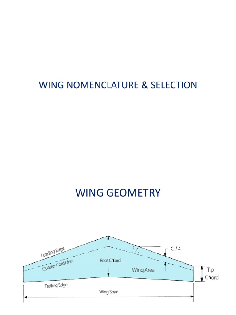 Lecture 6 Wing Nomenclature Aerodynamics | PDF | Lift (Force ...