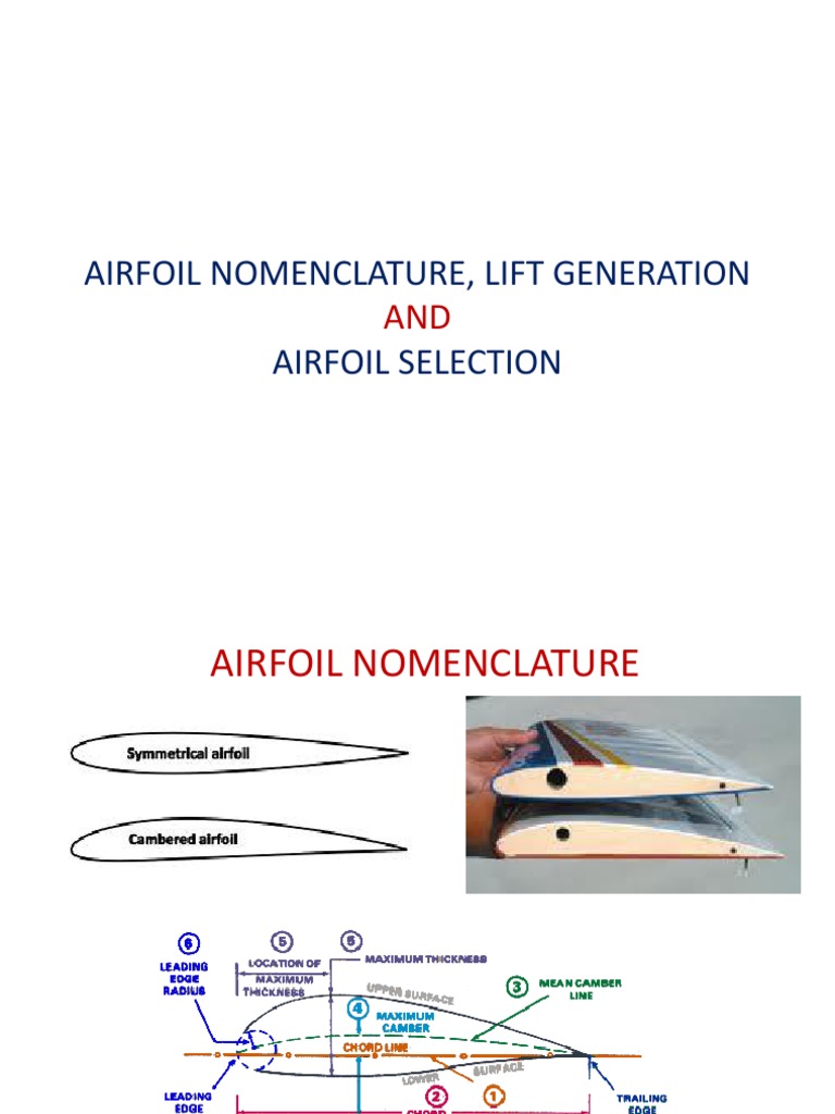 Lecture 5 Airfoils Nomenclature NACA Series | PDF | Airfoil | Lift (Force)