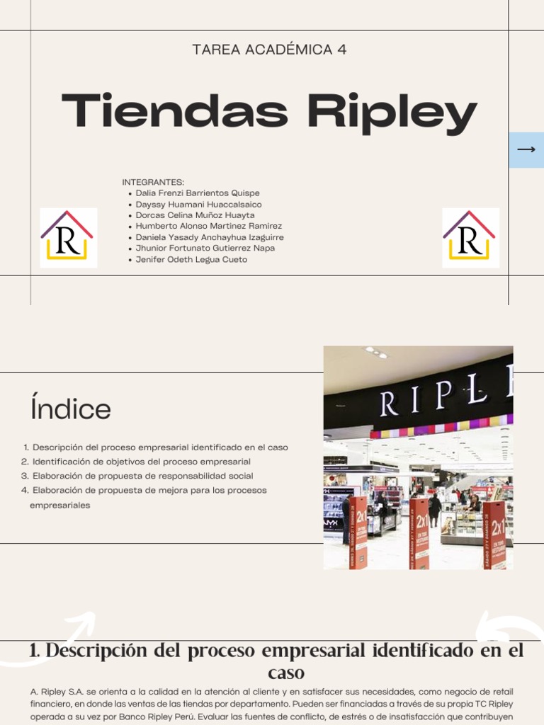 Tarea Academica 4 Caso Ripley | PDF | Business | Calidad (comercial)